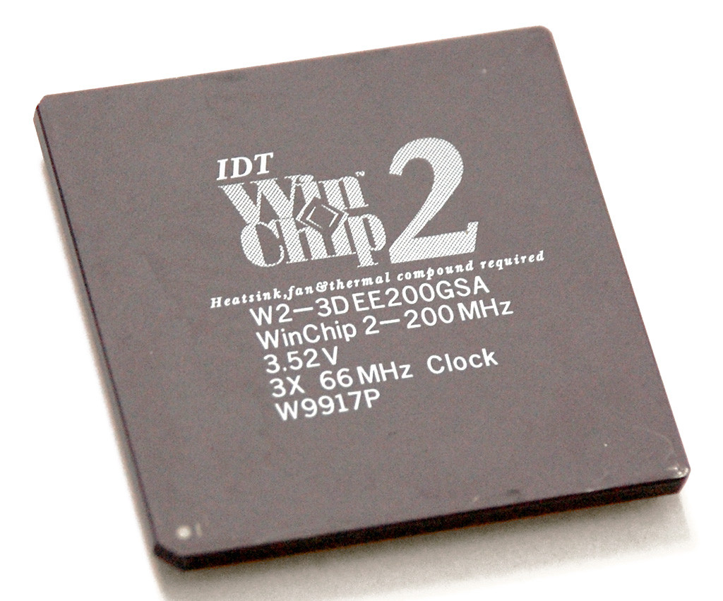 IDT WinChip 2 - CPU MUSEUM - MUSEUM OF MICROPROCESSORS & DIE PHOTOGRAPHY