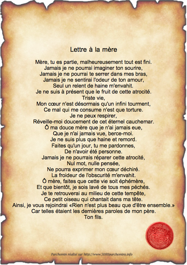 Lettre de Nihad à Nawal - Site de incendies-theatre