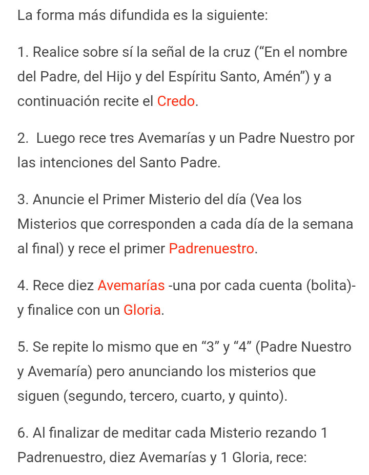 CÓMO REZAR EL SANTO ROSARIO. - Pater Noster