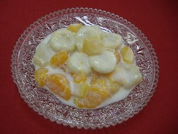 フルーツのヨーグルト和え - あびこの給食レシピ