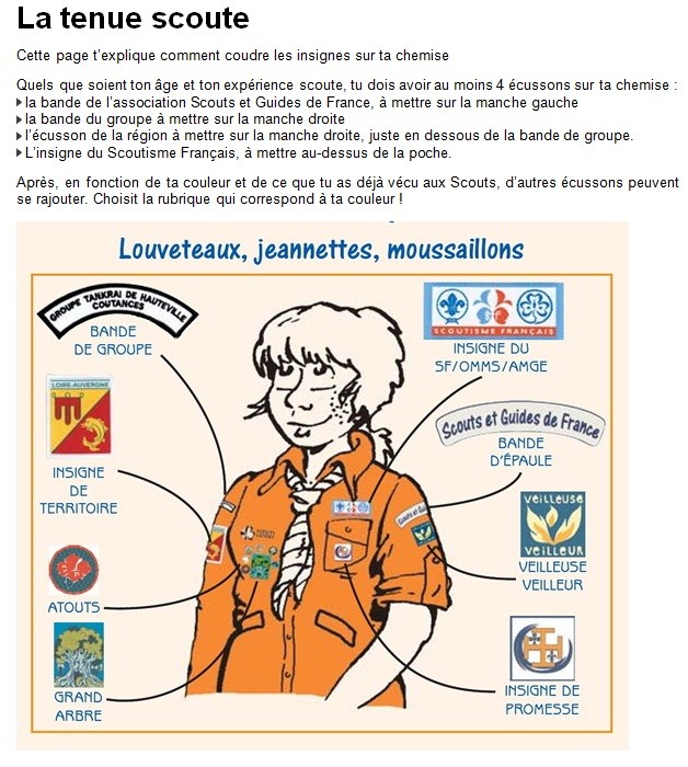 la tenue scoute - Scouts d'Hénin Beaumont : site officiel