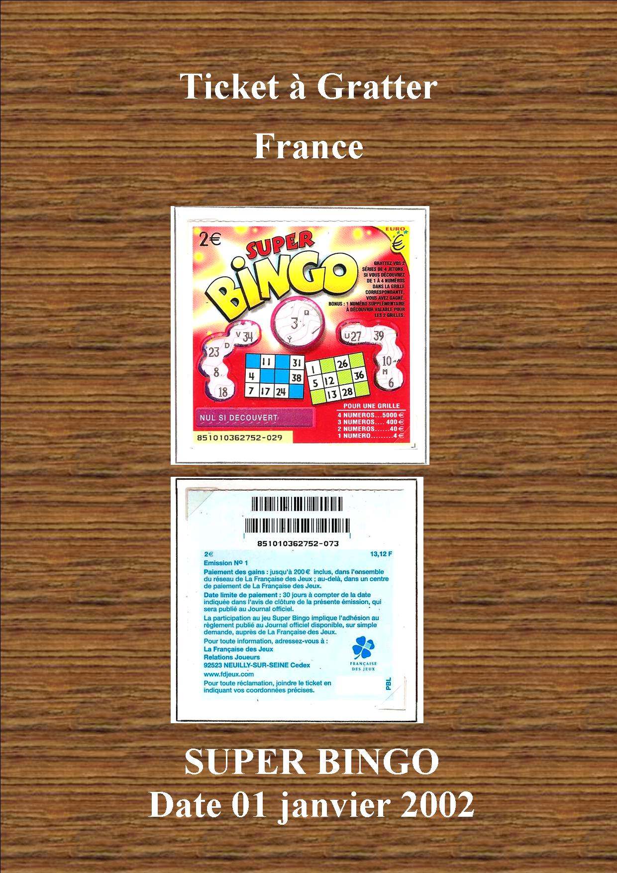 SUPER BINGO - Site de tickets-a-gratter