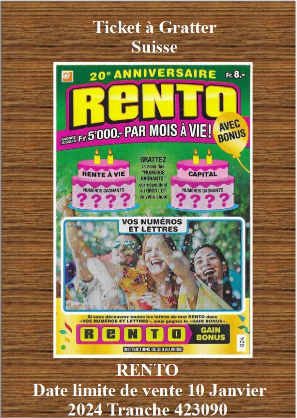 RENTO - Site de tickets-a-gratter
