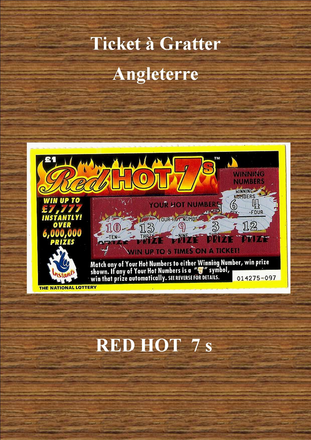RED HOT 7S - Site de tickets-a-gratter