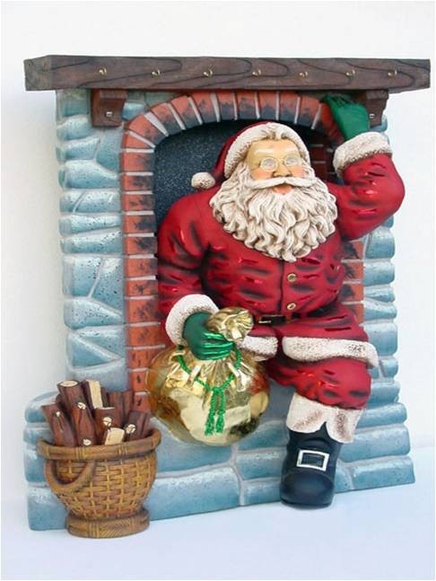 Réplica de Santa Claus saliendo de la chimenea ideal para decorar casas ...
