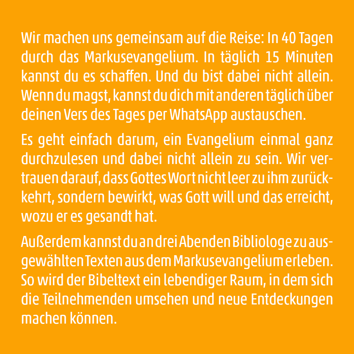 In 40 Tagen durch das Markusevangelium - Evangelisch-Freikirchliche ...