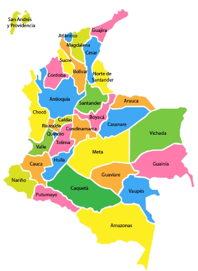 MAPA POLÍTICO DE COLOMBIA - Segundo