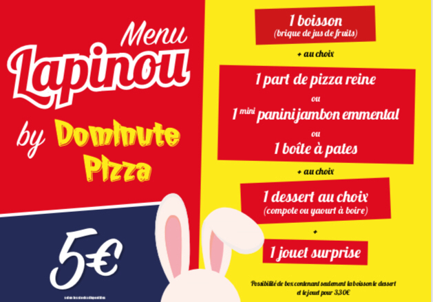 Le menu Lapinou - Site de dominutebretteville