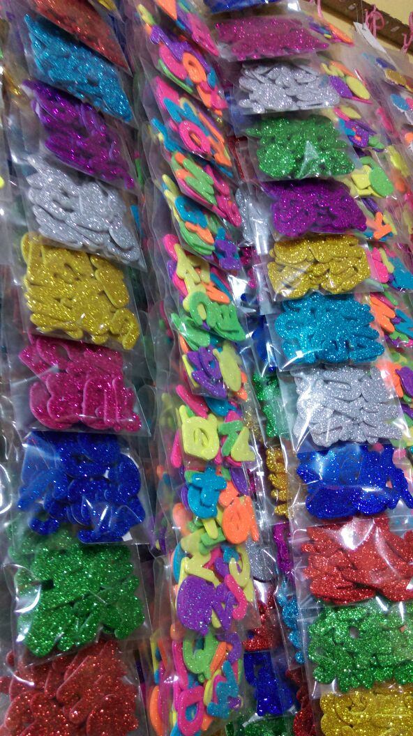 Letra Escarchada con Adhesivo - el Huanka