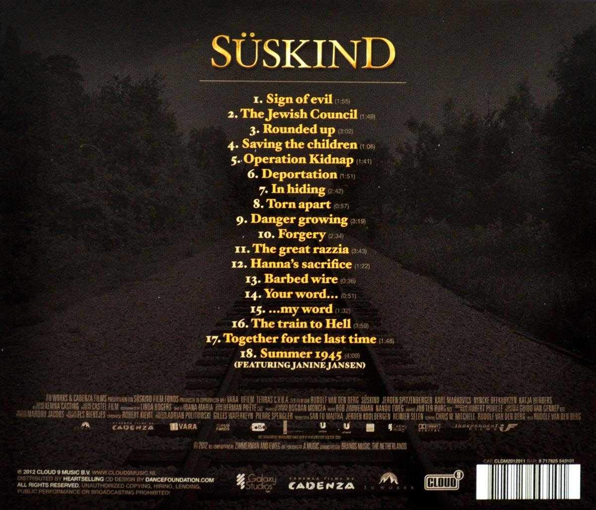 SUSKIND (MUSIQUE DE FILM) - BOB ZIMMERMAN - NANDO EWEG (CD) - Musiques ...