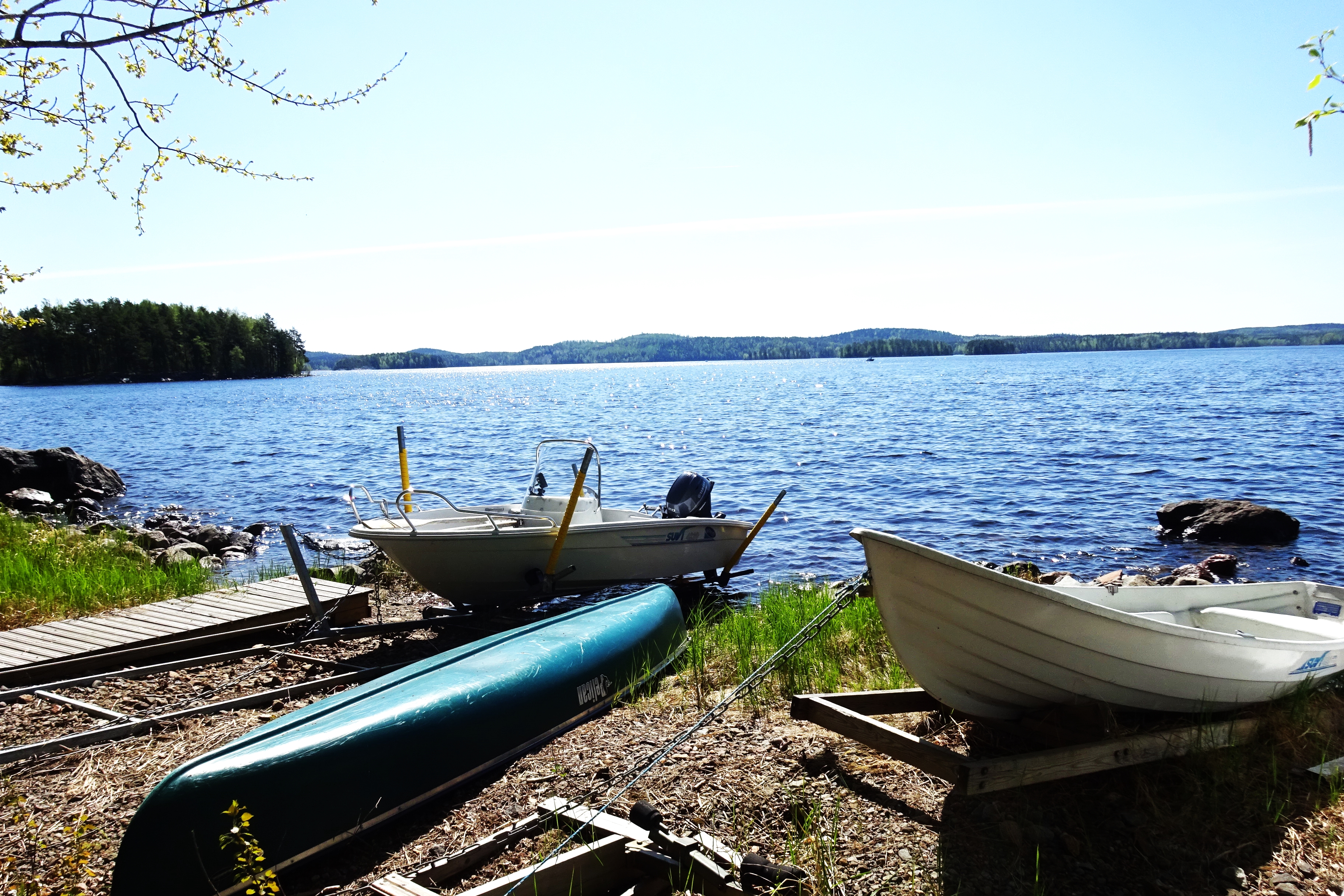 Ferienhaus am See mit Boot - Ferienhaus direkt am See mieten. Finnland
