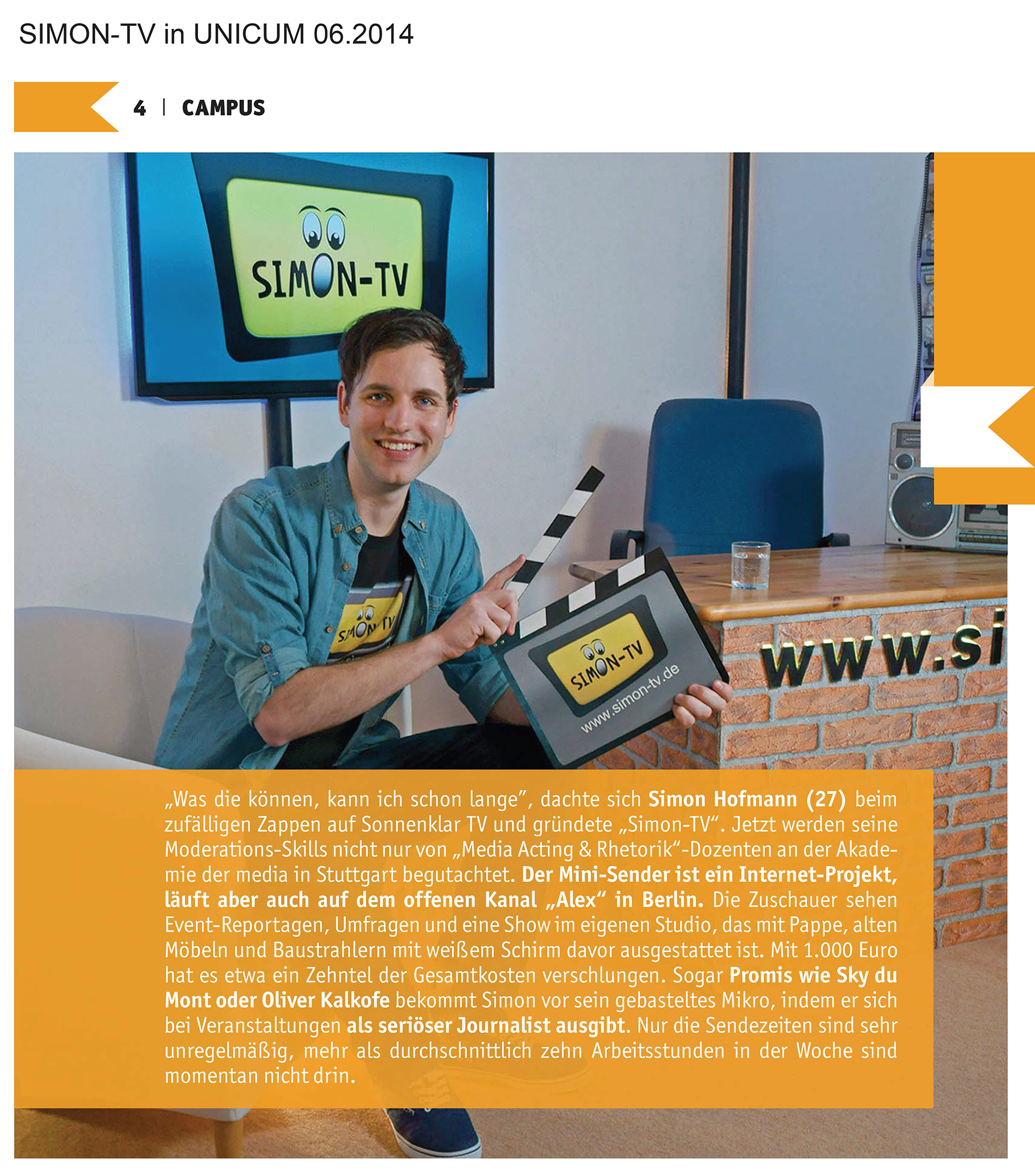 Auswahl 2010-2014 - SIMON-TV - Der kleinste TV-Sender der Welt!