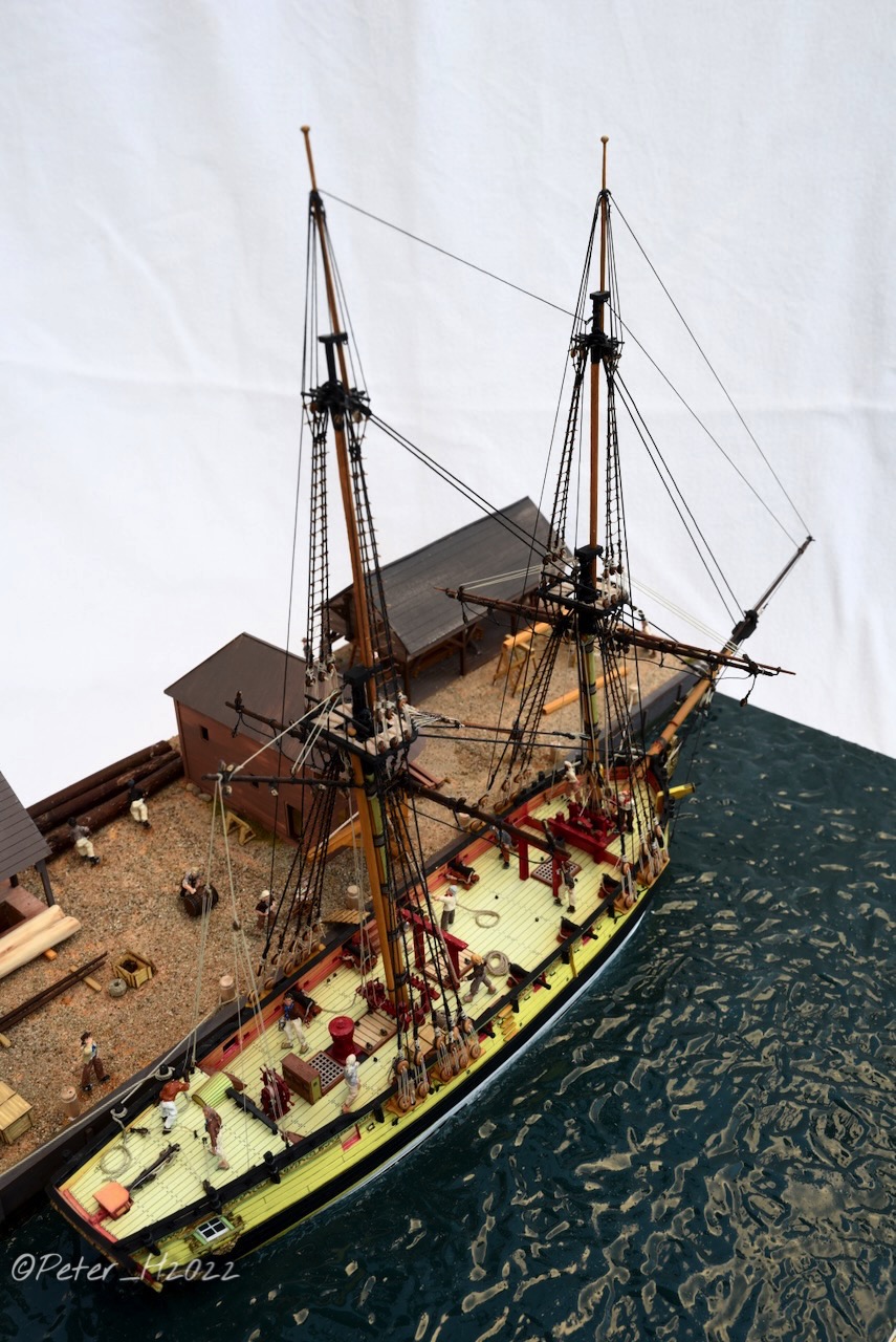 HM Sloop Wolf am Werftquai Port Chatham um 1760 1:96 - mein-modellbaus ...