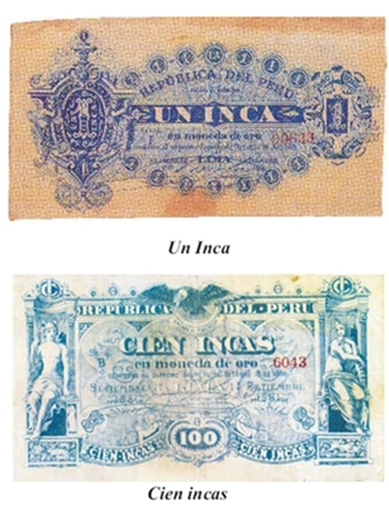 7.- Inca de oro 1880-82 Billetes - Página web de idawicuwiw