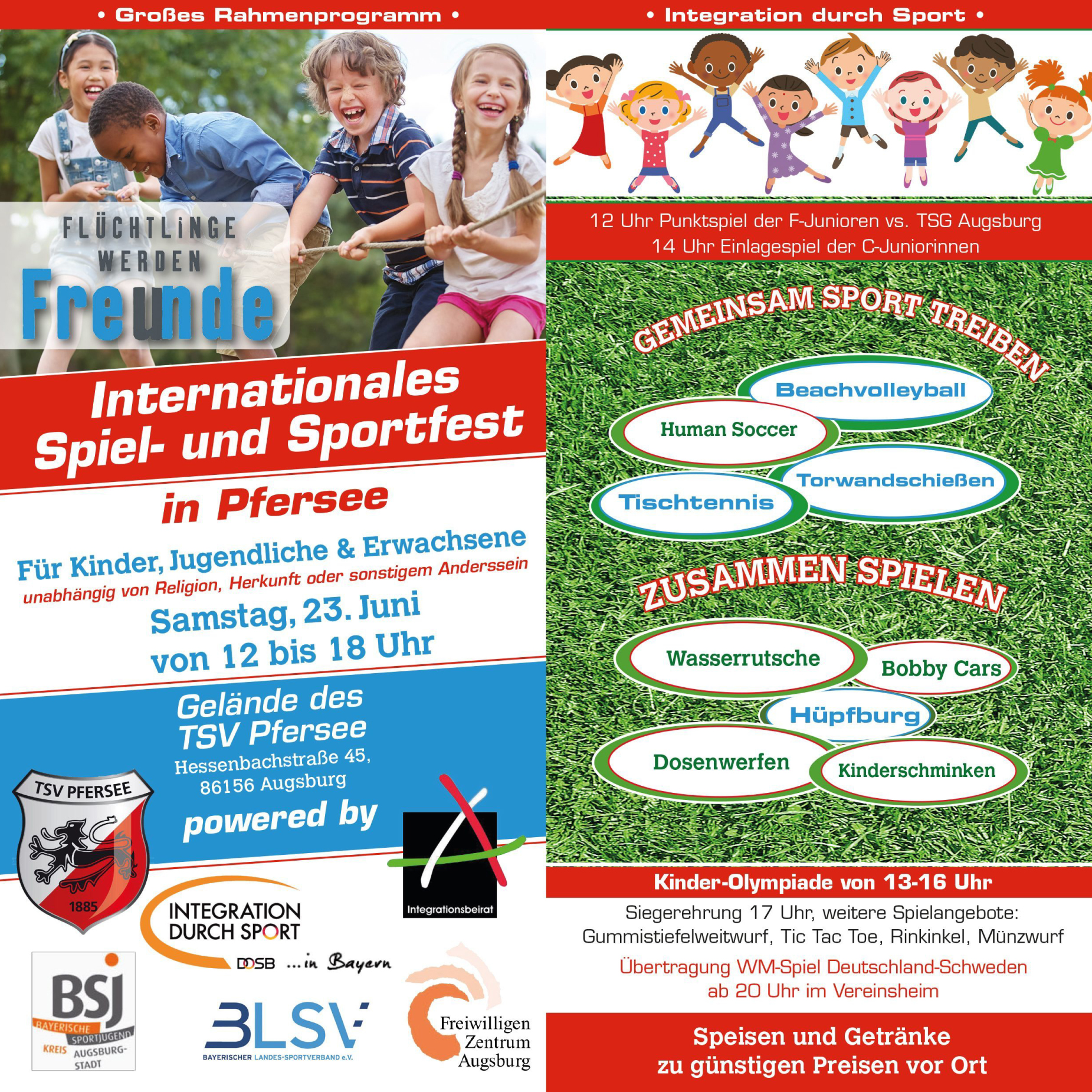 Sport und Integration 2018 - Freiwilligen-Zentrum Augsburg Sport und Integration 2018 - Freiwilligen-Zentrum Augsburg