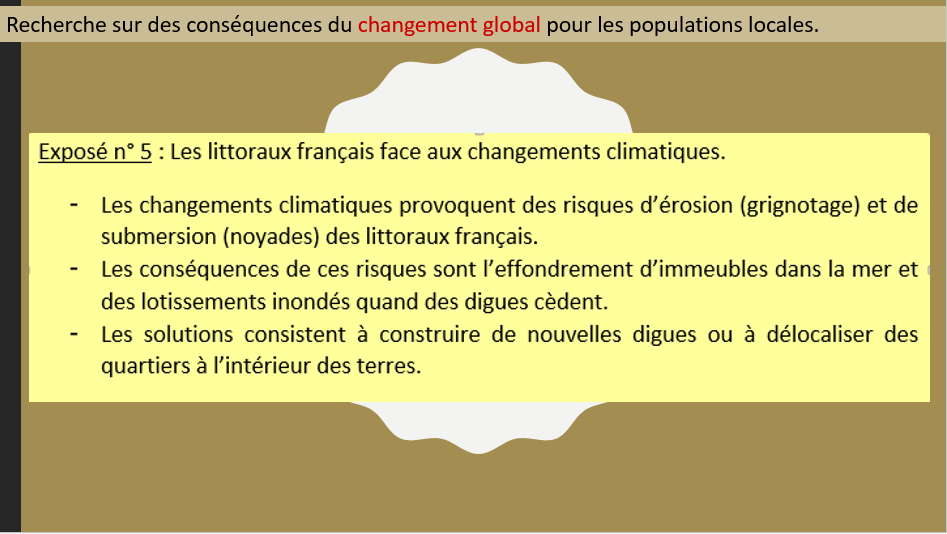 1er chapitre : Le changement global et ses principaux effets ...