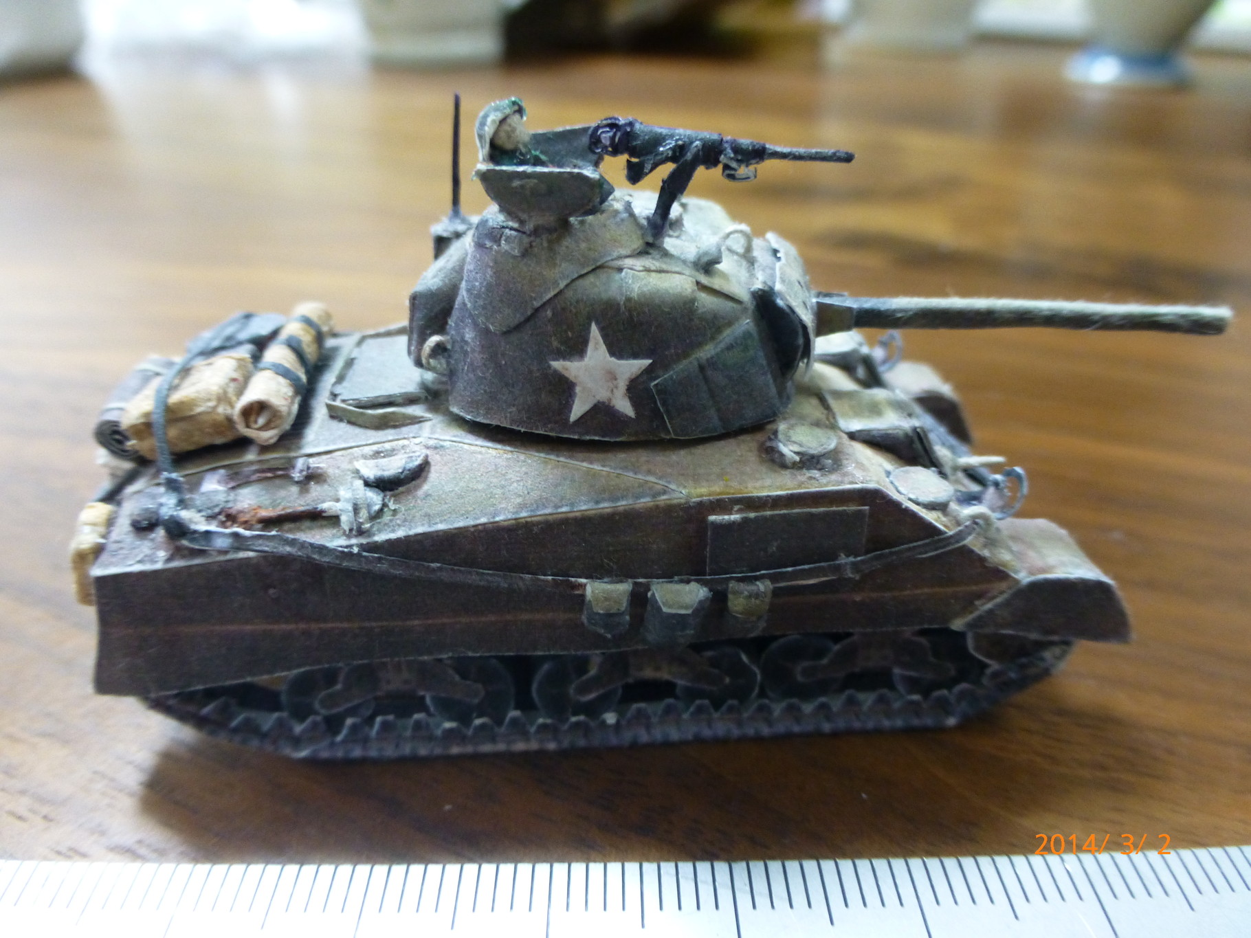 Sherman M4 Mideum Tank - ペーパークラフト展開図の無料公開