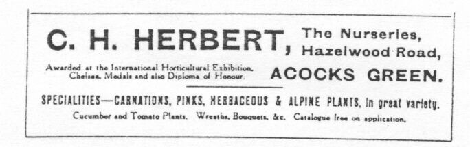 The early twentieth century - Acocks Green History Society: new website