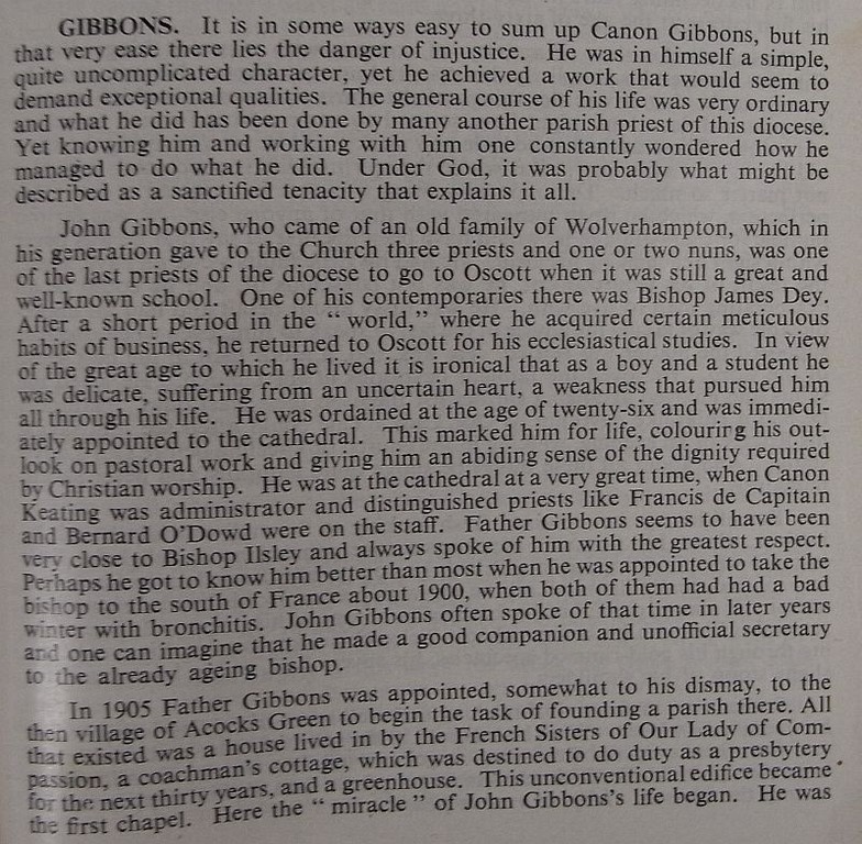 Sacred Heart and Holy Souls church - Acocks Green History Society: new ...