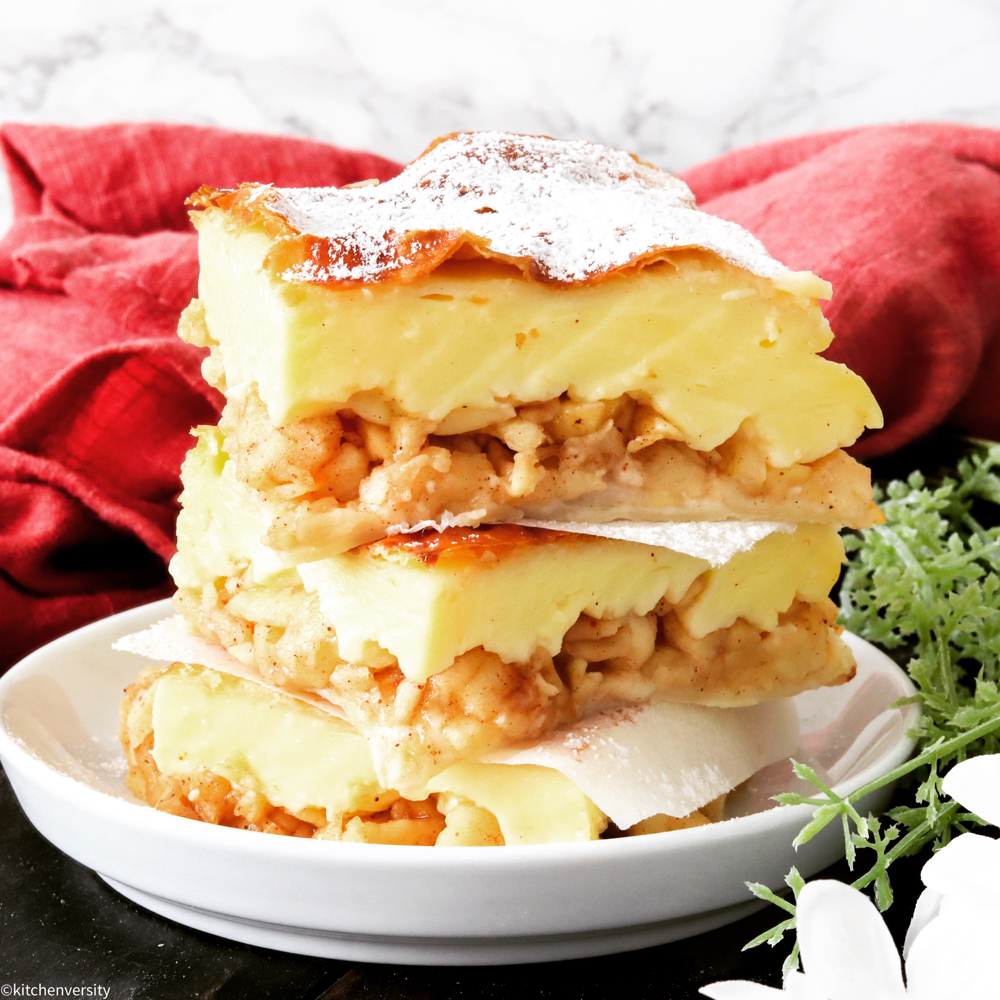 Apfel Pudding Schnitten - Welcome to my Kitchenversity!