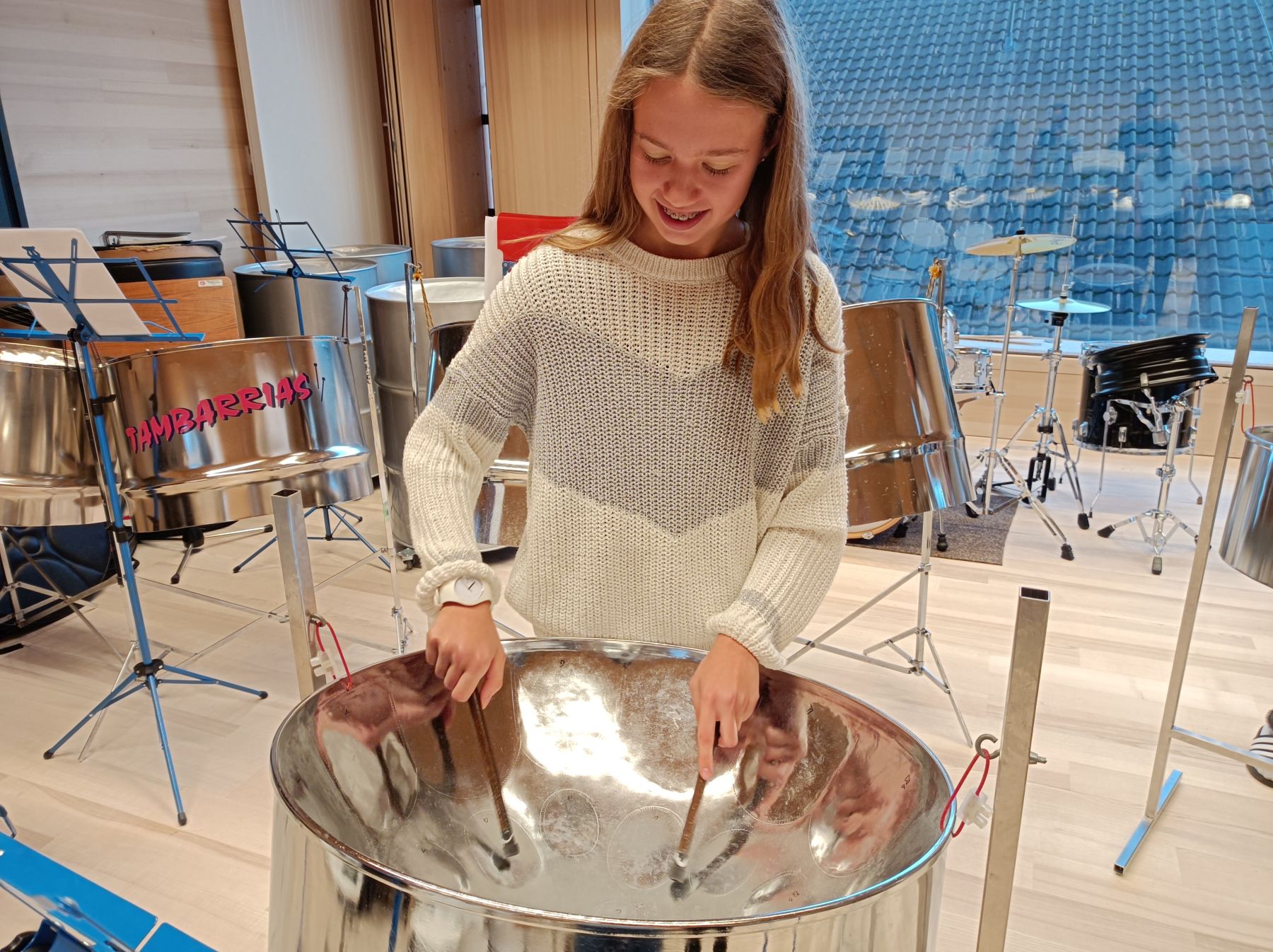 Probentag unserer Steelband "Feel Steel" - Mittelschule HITTISAU