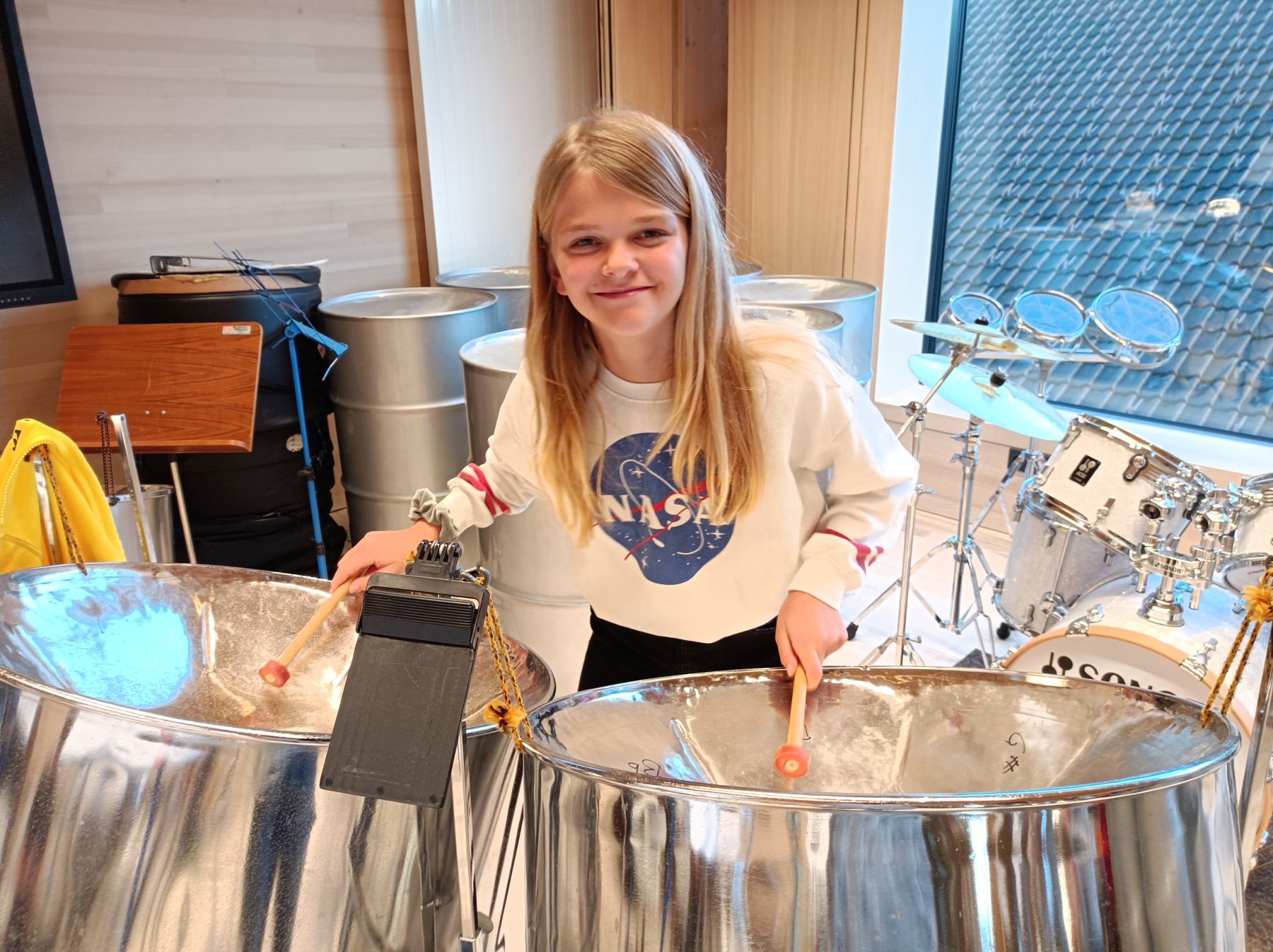 Probentag unserer Steelband "Feel Steel" - Mittelschule HITTISAU