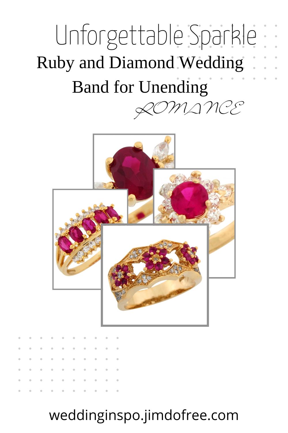 Unforgettable Sparkle: Ruby and Diamond Wedding Band for Unending ...