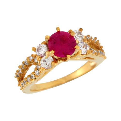 Unforgettable Sparkle: Ruby and Diamond Wedding Band for Unending ...