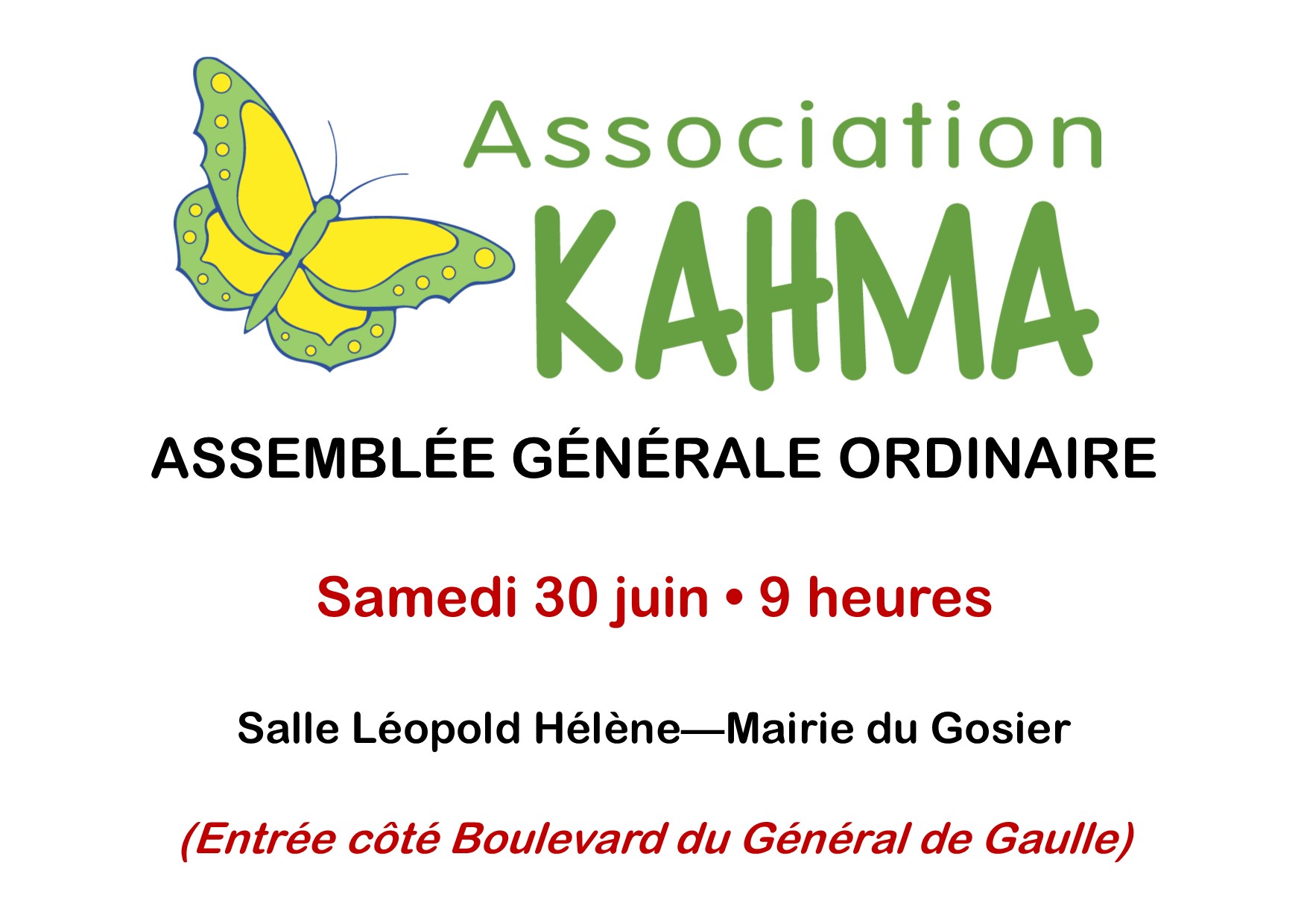 AGO Annuel de la KAHMA - KAHMA