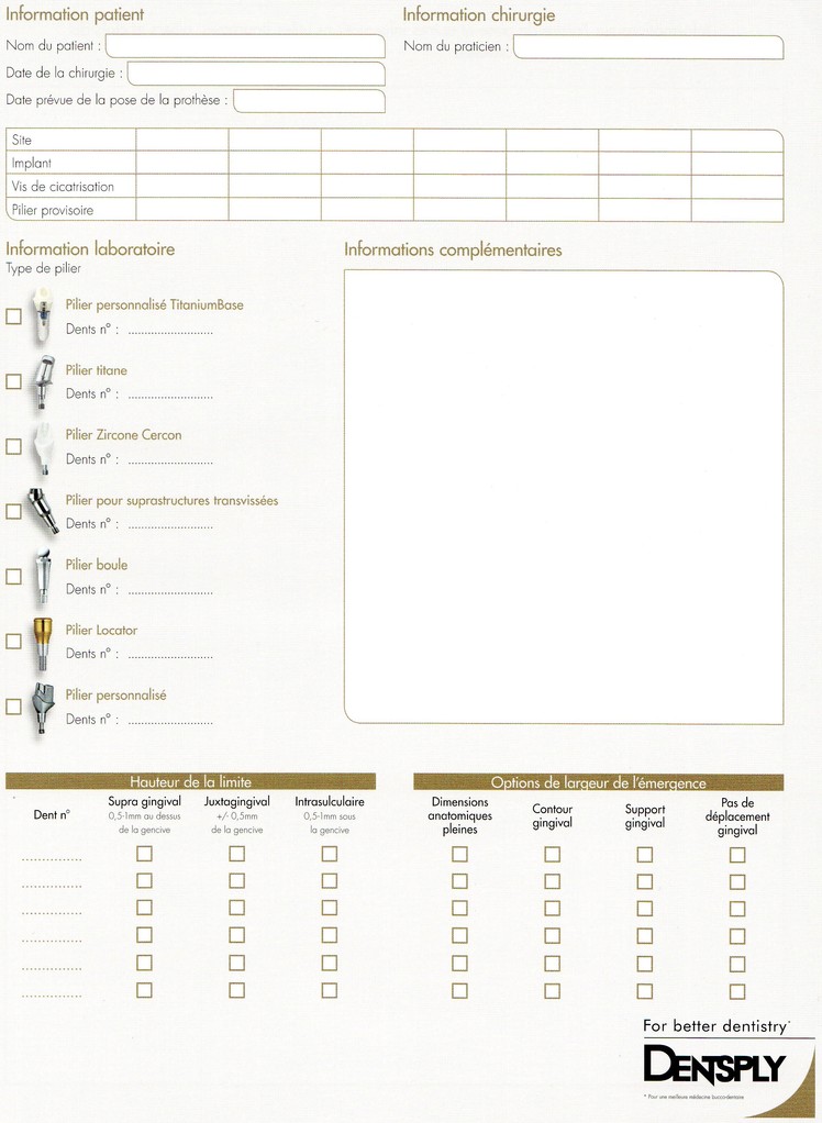 Fiche de travail - Prothésiste dentaire - Boulogne Billancourt