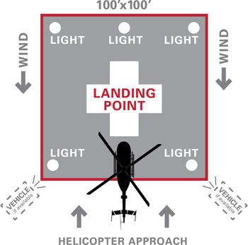Helicopter landing and landing aria - Philippines Disasters