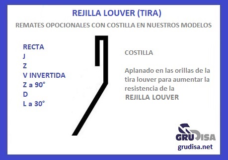 REJILLA LOUVER (TIRA) RECTA - GruDisA TIRA para Rejilla Louver y Louver ...