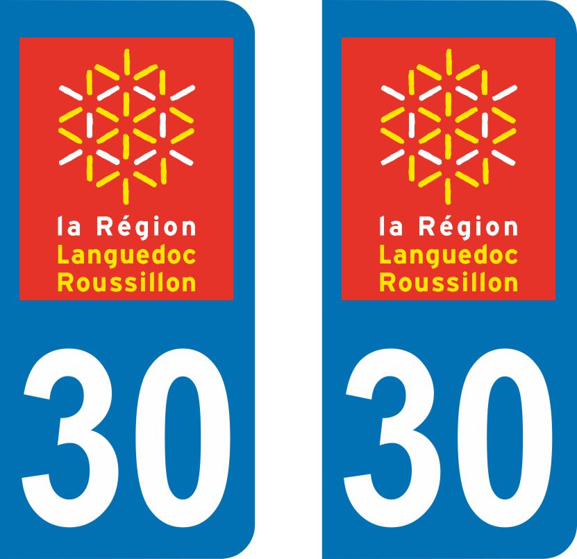LANGUEDOC ROUSSILLON Occitanie - stickers pour plaques immatriculation ...