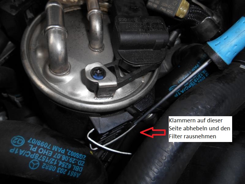 Dieselfilter beim W204 wechseln - rammbrunnen