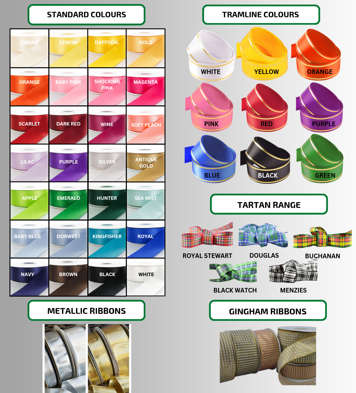 COLOUR CHART - Welcome on Awardboard Rosettes UK