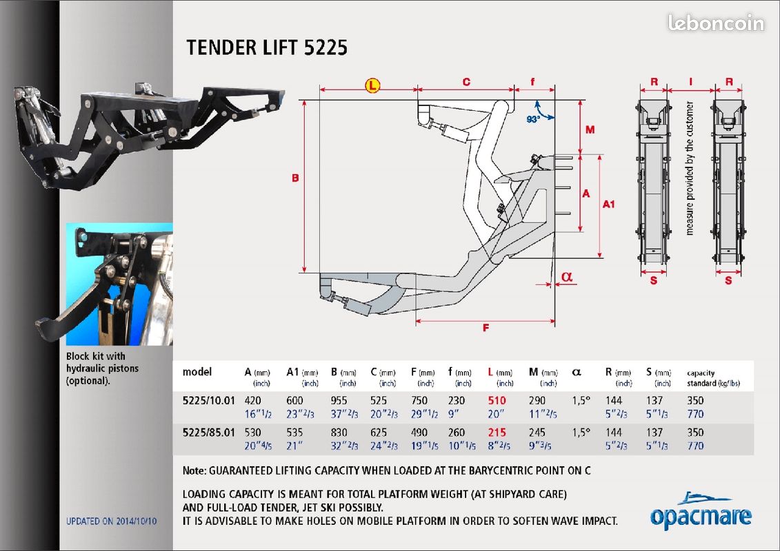 TENDER LIFT - PIECES BATEAU PAS CHER VOILES MOTEUR DISCOUNT DESTOCKAGE ...