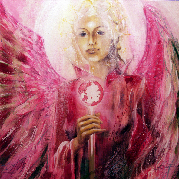Engelbild Erzengel Metatron gemalt, Leinwandbilder - Onlineshop Engel ...
