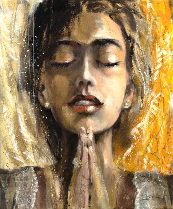 Engelbild, Golden Peace, Wandbild - Onlineshop Engel Wandbilder Kunst ...