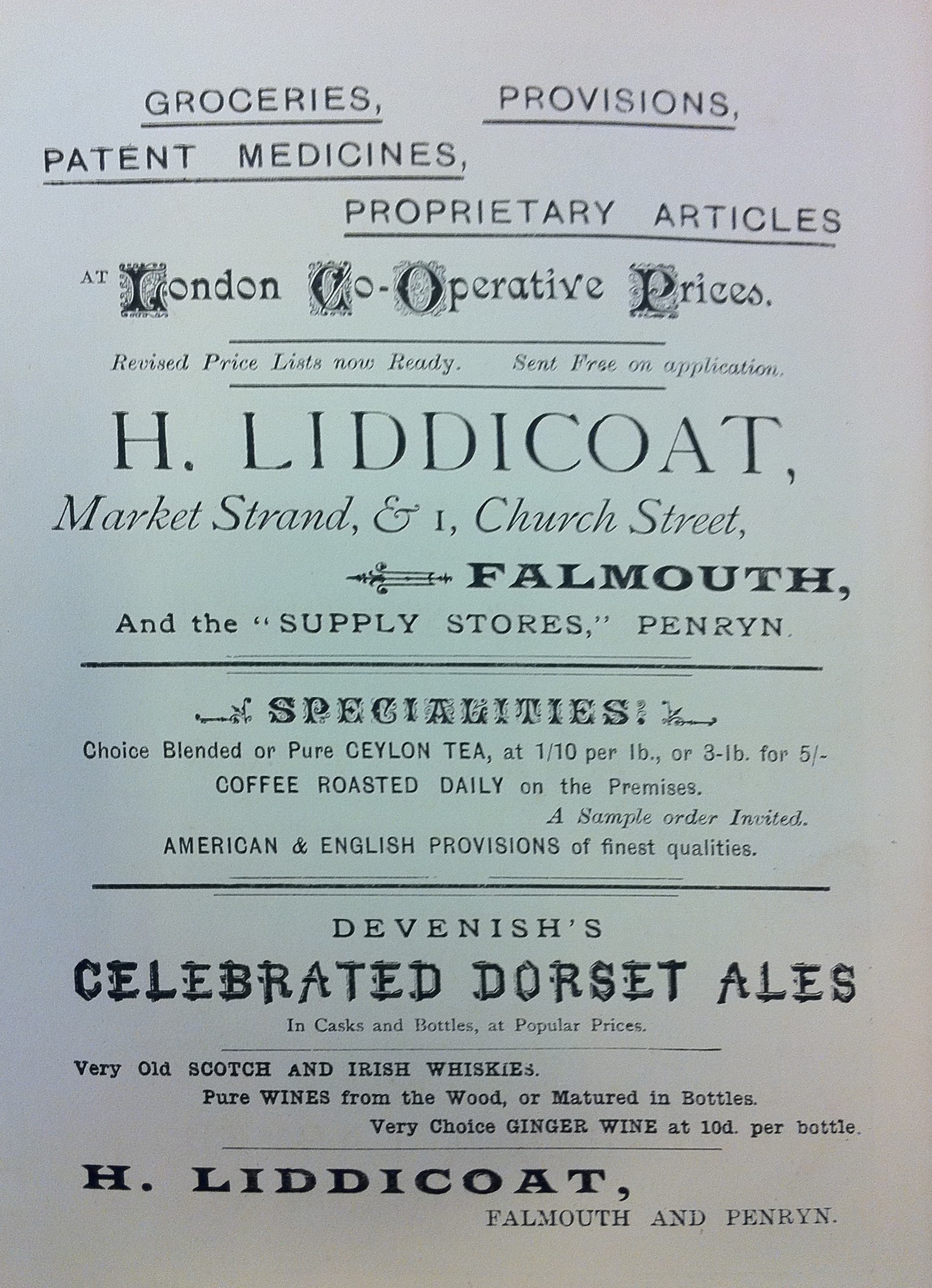 HENRY LIDDICOAT - falmouthbottles