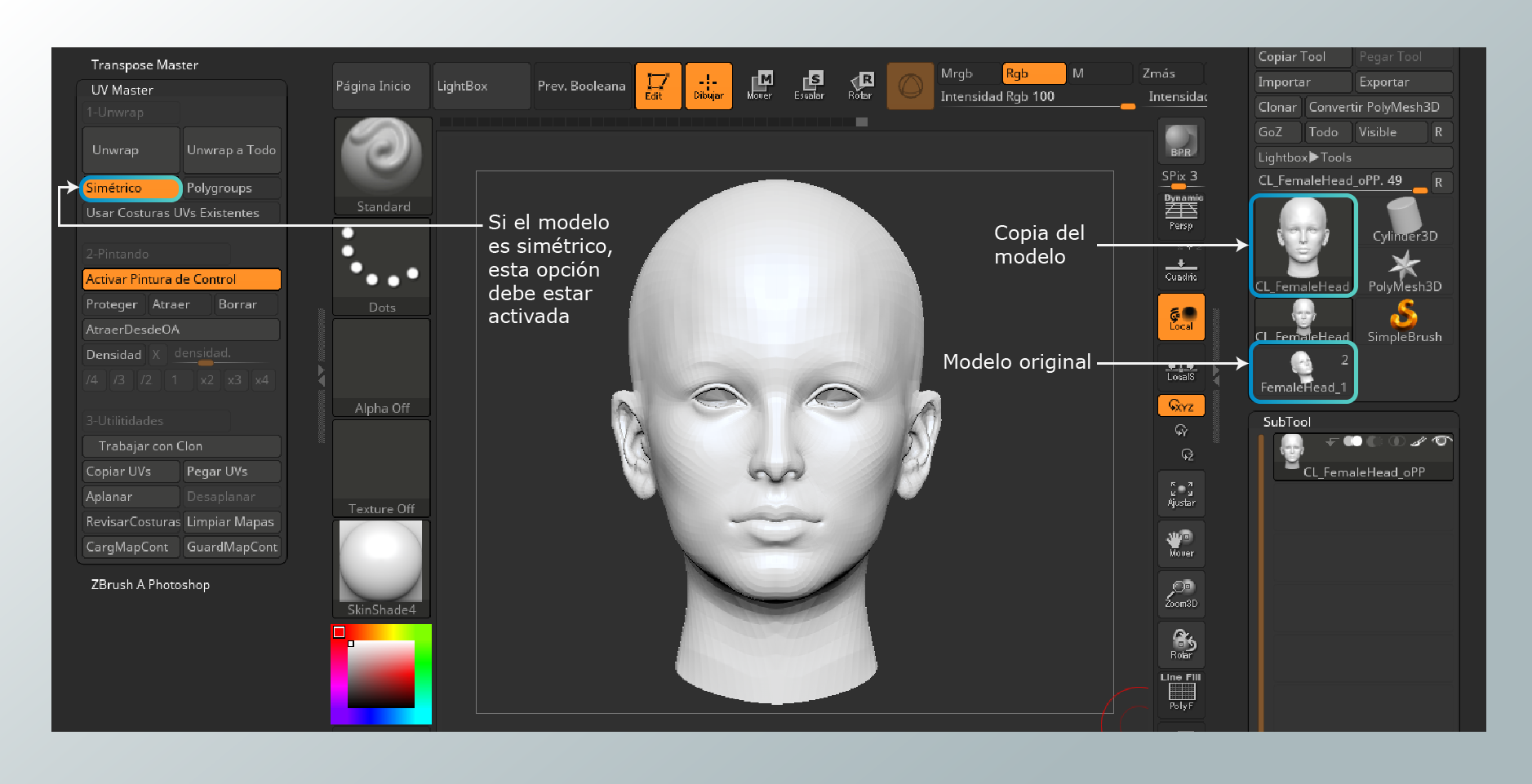 UV maps - Guía Poly-Clay