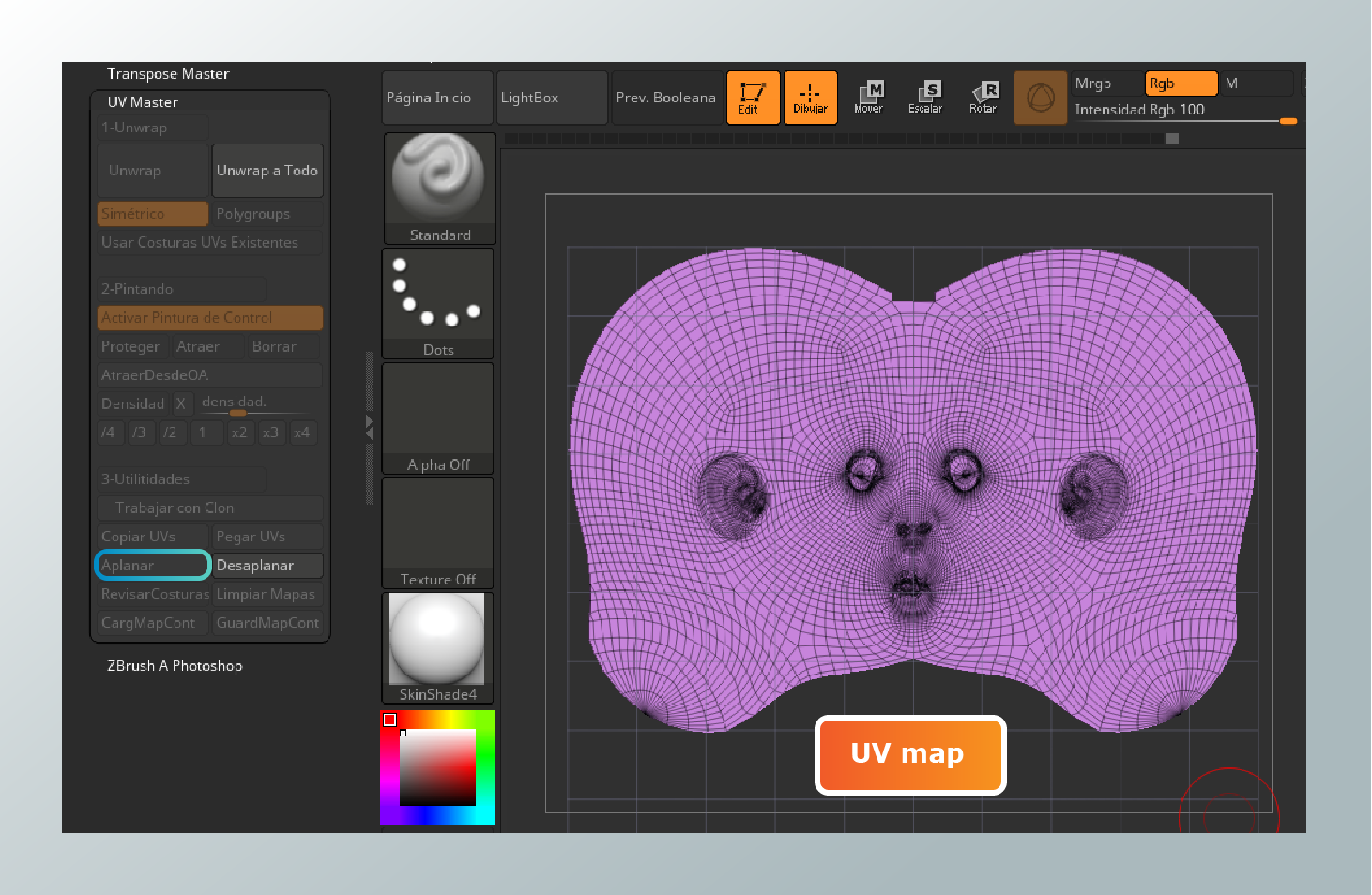 UV maps - Guía Poly-Clay