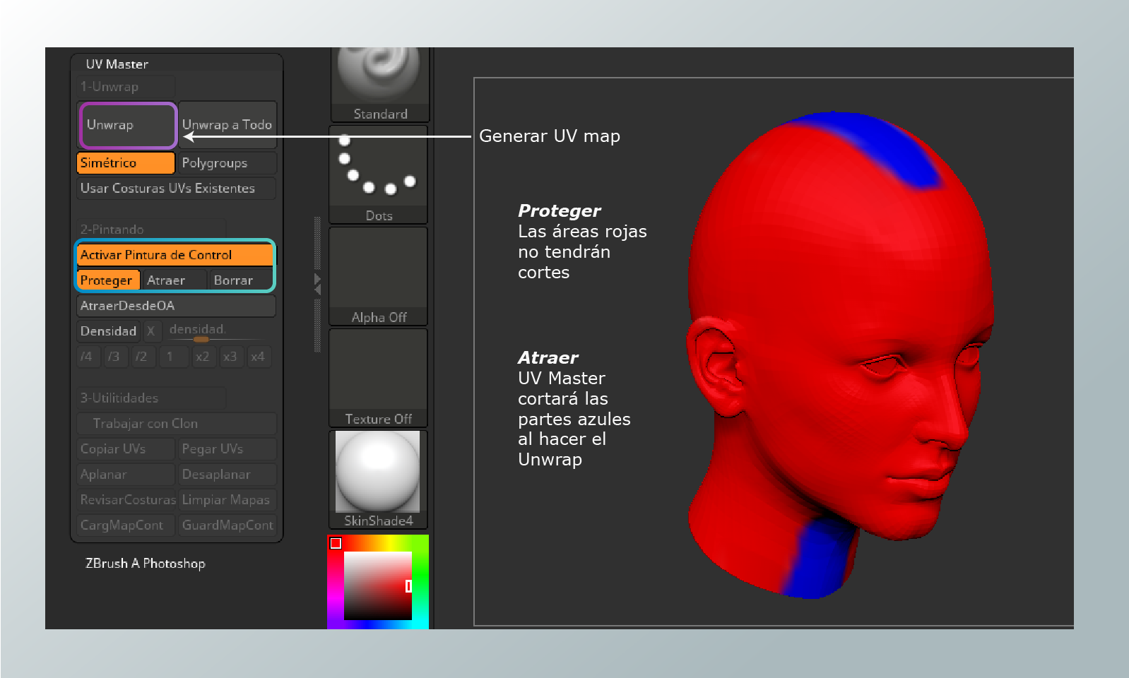 UV maps - Guía Poly-Clay