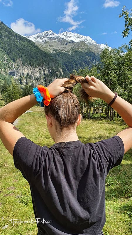 Dutt mit Scrunchie: Moderner Scrunchie Dutt mit Anleitung ...