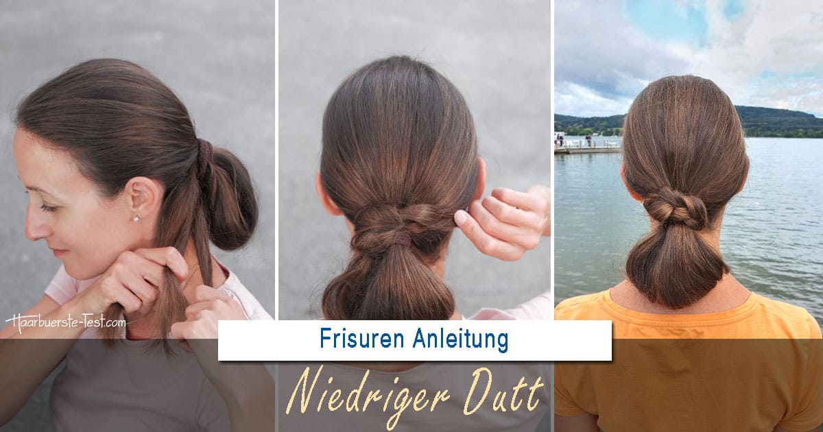 Niedriger Dutt Anleitung: Dutt mit geflochtenem Zopf ...