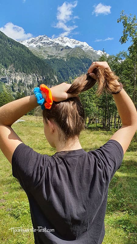 Dutt mit Scrunchie: Moderner Scrunchie Dutt mit Anleitung ...
