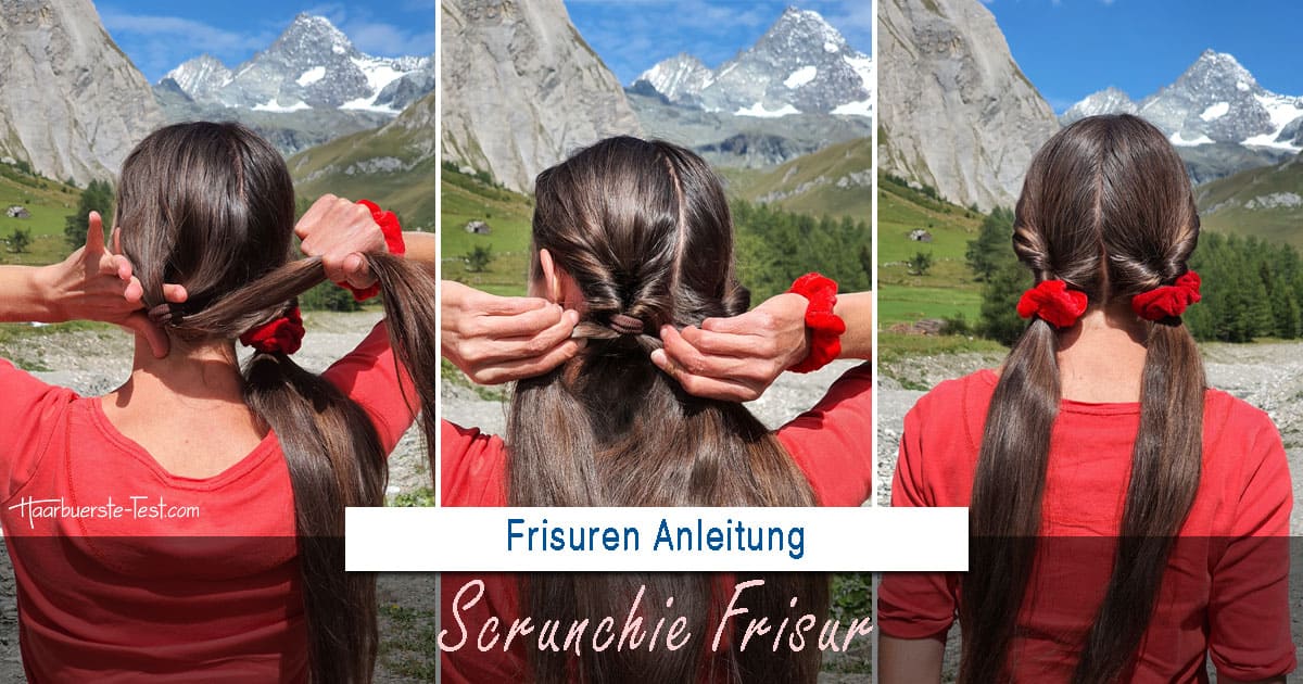 Scrunchie Frisur: Einfache Twist-Zopffrisur zum Nachmachen ...