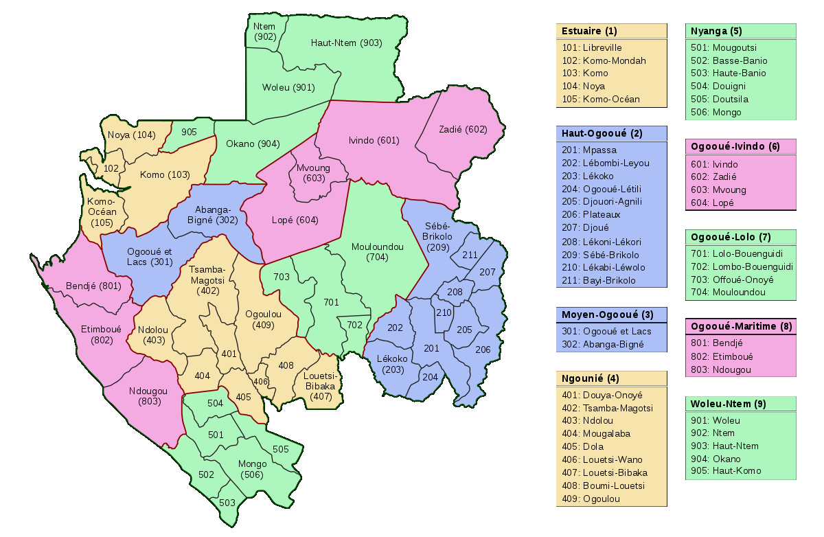 Organisation administrative et les collectivités du Gabon ...