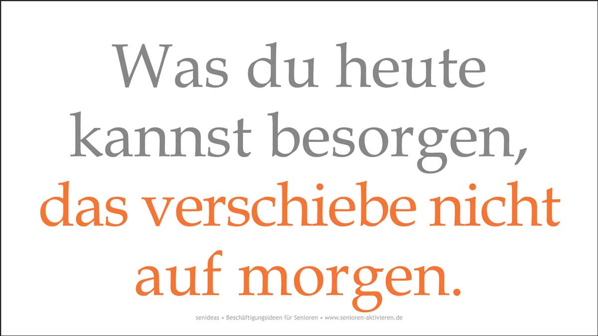 Sprichwörter & Redewendungen - SENIDEAS
