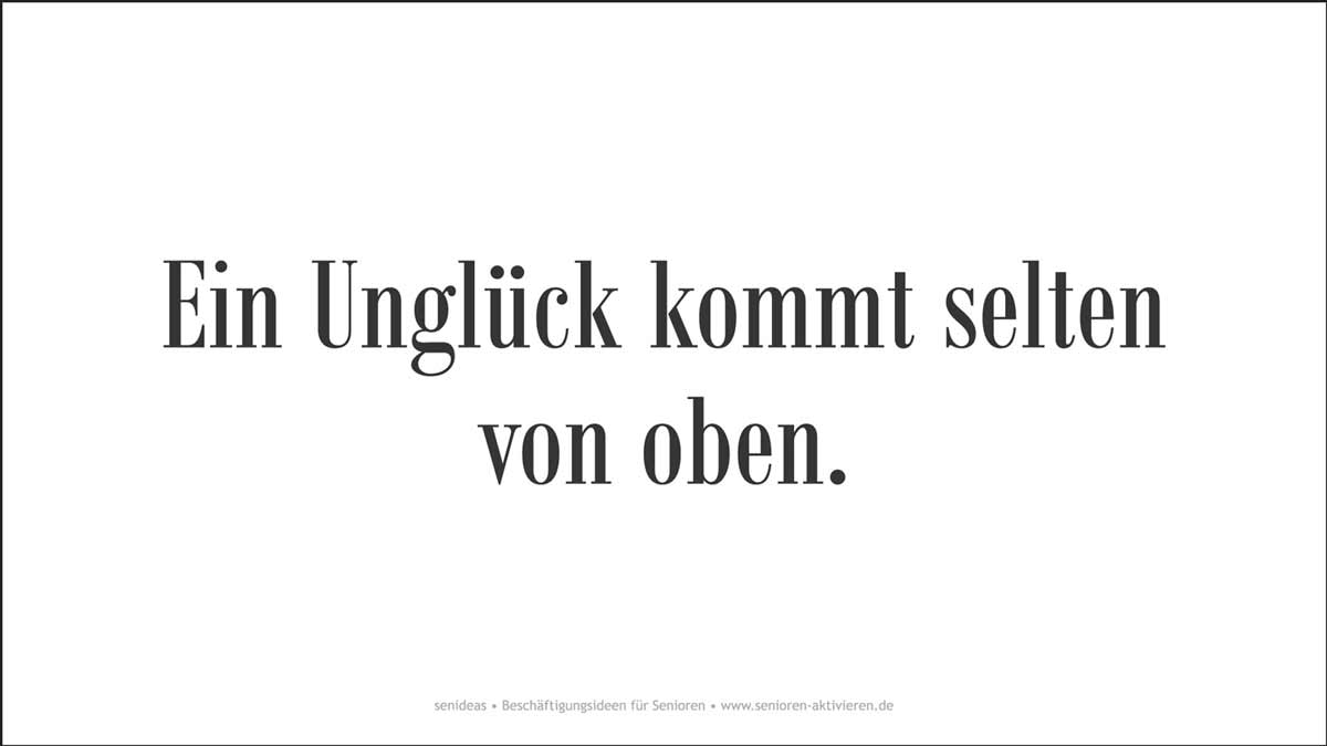Sprichwörter & Redewendungen - SENIDEAS