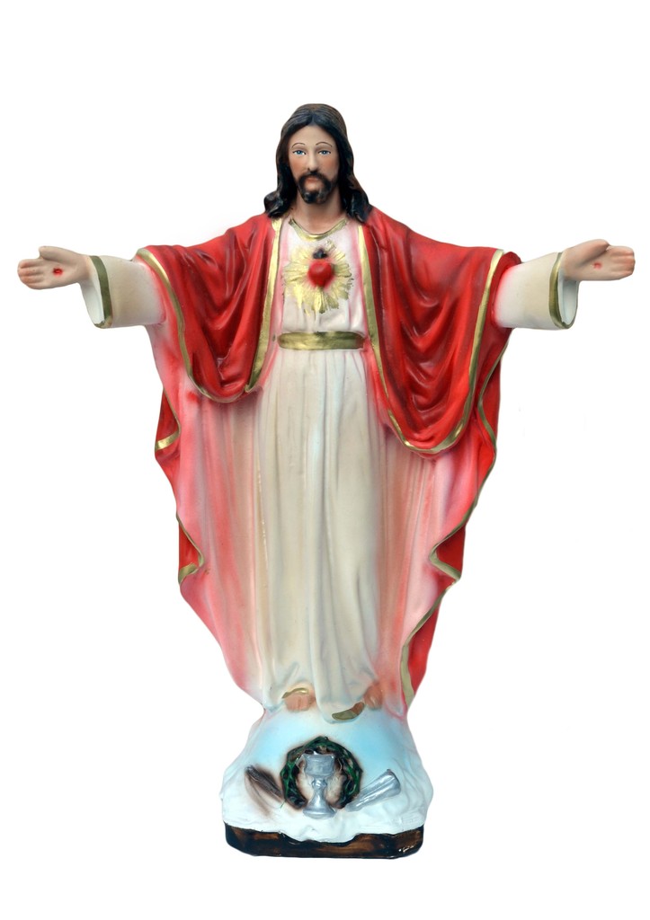 Sacred Heart of Jesus open arms statue - Religious statues